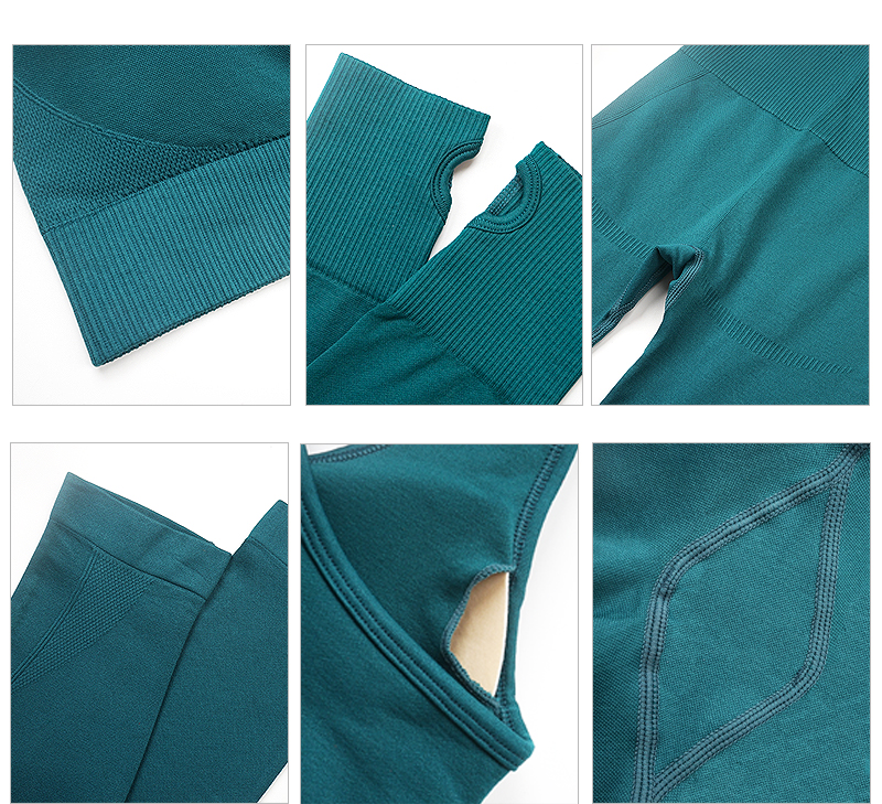 Wholesale seamless yoga clothing set sports suit women sportswear sports outfit fitness set ...