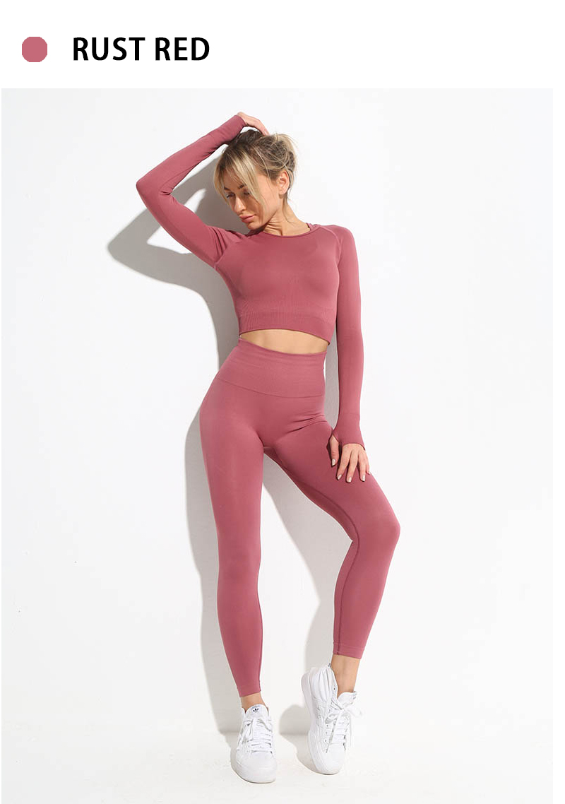 Wholesale seamless yoga clothing set sports suit women sportswear sports outfit fitness set ...